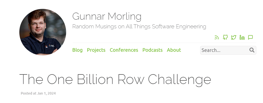 One Billion Rows – Gerald’s Challenge – Learning is not a spectator sport